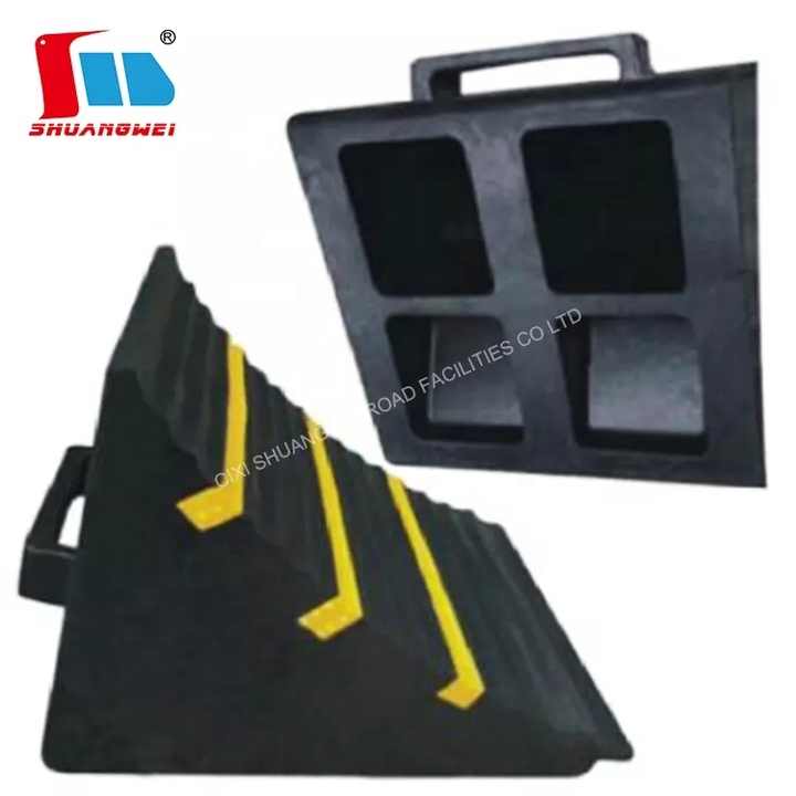 Portable Rubber Heavy Wheel Protection Safety Wheel Chock Stopper Block ...