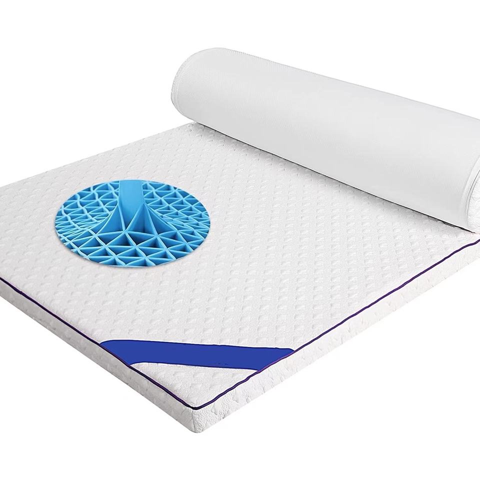Customized Tpe Gel Memory Foam Mattress Topper Cooling Eco Friendly