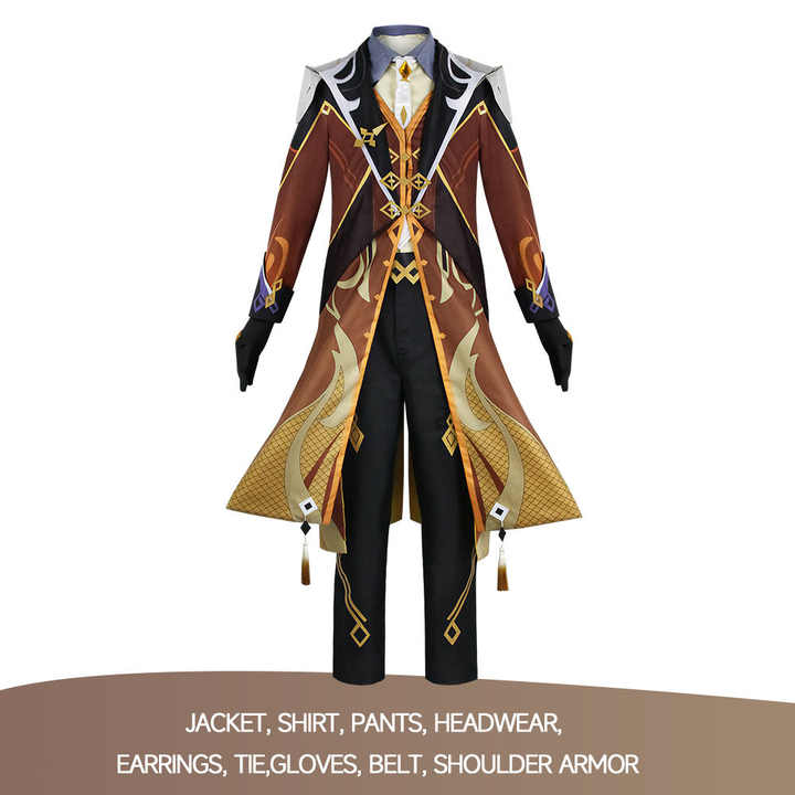 Game Genshin Impact Zhongli Anime Morax Cosplay Costumes Men's Role ...