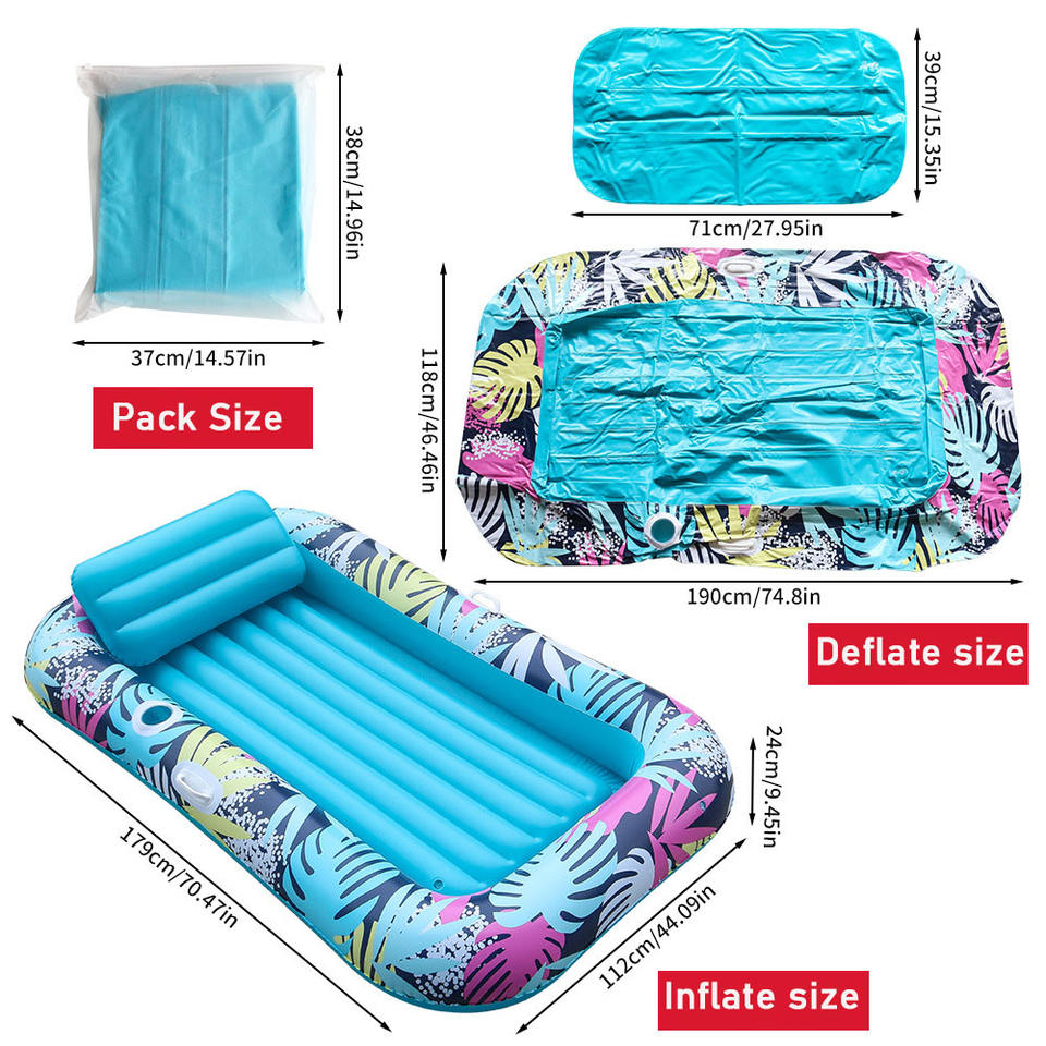 Custom 2 Person Swim Tube Float Lounge Inflatable Floating Pool Lounger ...