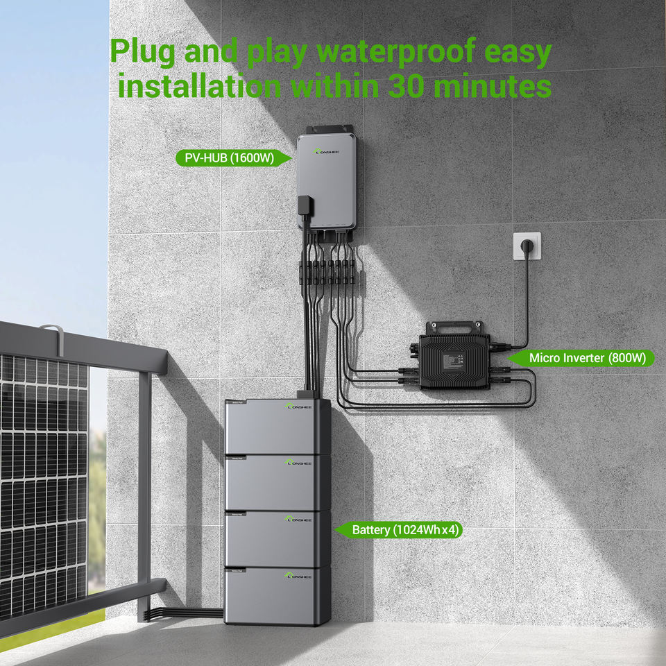 Lionshee PV Hub with Microinverter - Perfect for Balcony Solar