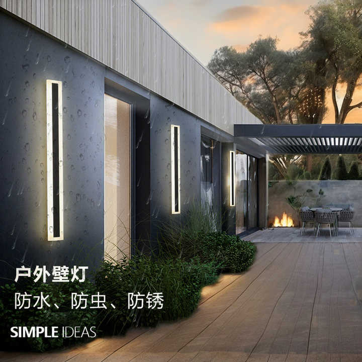 Modern Decoration Outdoor Exterior Linear Strip Wall Lamp Balcony ...