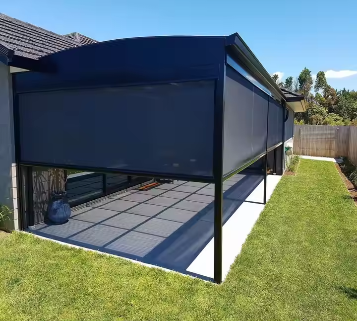Outdoor Smart Motorized Zip Track Zipper Roller Blinds