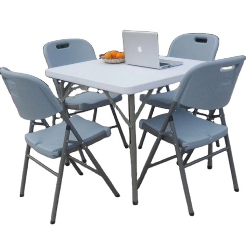 80cm Square Plastic Folding Table for Events - Durable & Versatile