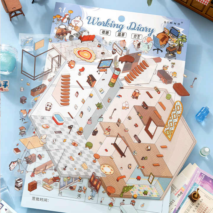 Simno Large Size 2.5D 3D DIY Animals Stickers for Promotions