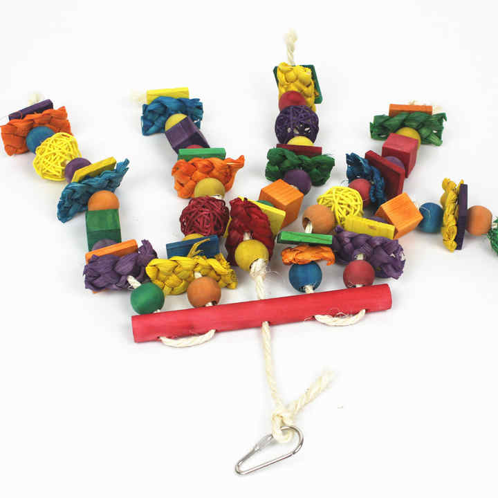 New Release Cute Large Colorful Wooden Block Bird Toys Sustainable Eco ...