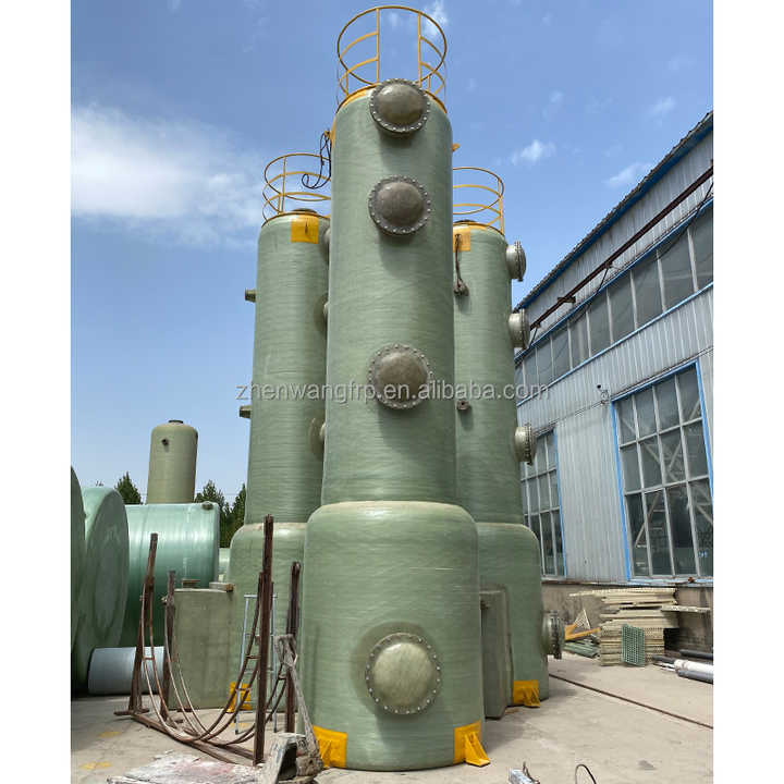Waste Gas Scrubber Adsorption Column Frp Purification Tower Industrial ...