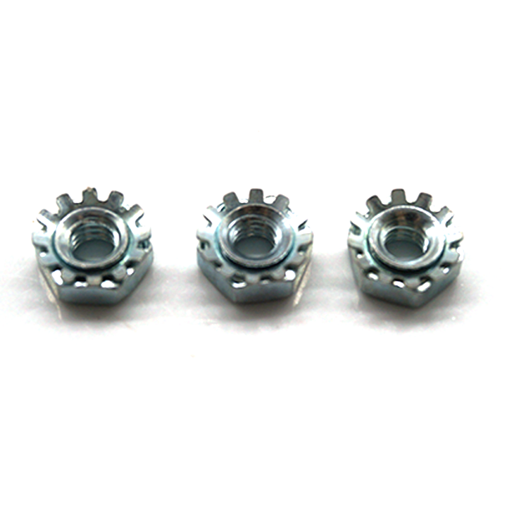 K Type Serrated Hex Nut Zinc Plated Carbon Steel Lock Nut for Thin ...