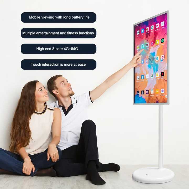 Portable 32 Inch Smart Touch Screen TV Tablet with Android 12 OS Octa ...