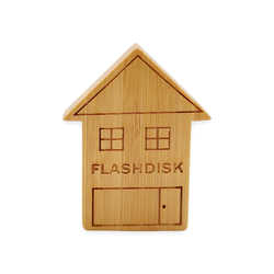 House Shape Wooden USB Flash Drive 128gb Promotional Wooden House USB ...