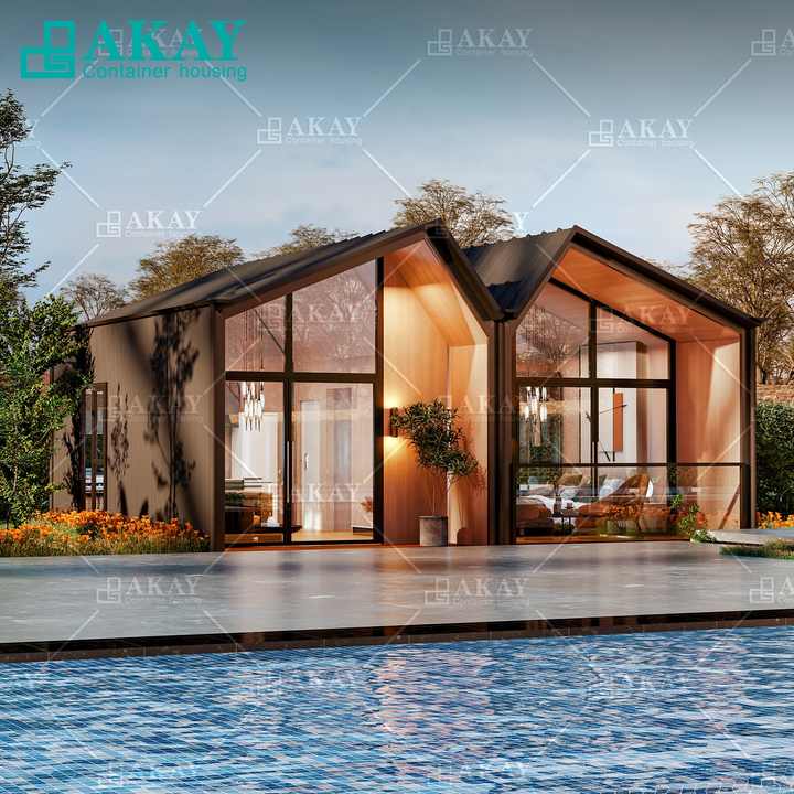 China Modular 3 Bedroom Ready Luxury Villas Fast Install