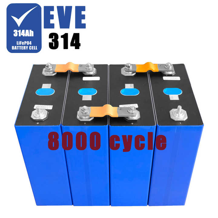 EVE 3.2V 8000 Cycle New Full Capacity 314K MB31 HSEV LiFePO4 Cells 3.2v 314ah Lithium Ion ...
