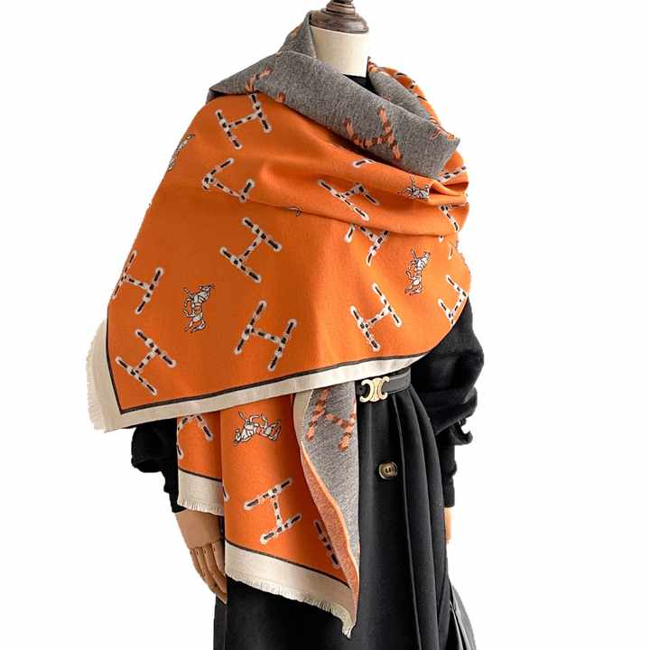 Wholesale Women's Branded Scarf Luxury Double Side Thick Warm Winter ...
