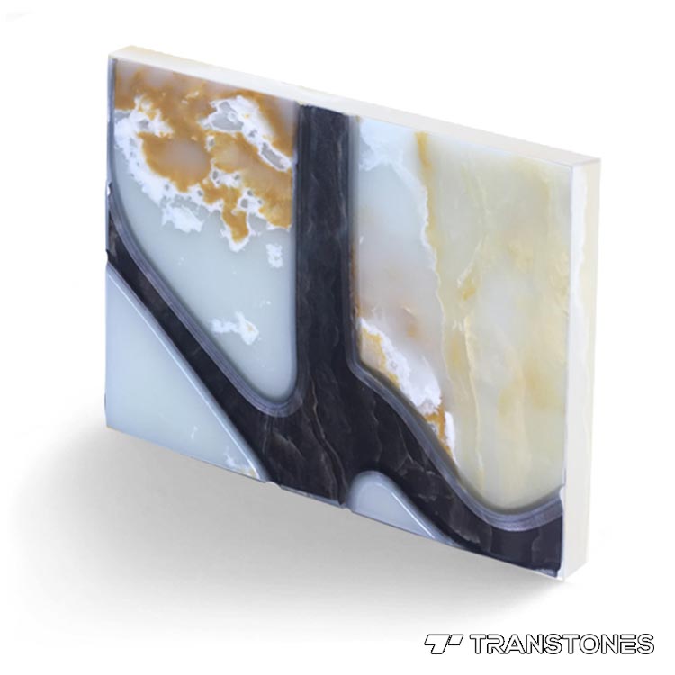 Panel Dinding Alabaster dengan Lampu Latar - Dekorasi Interior Elegan
