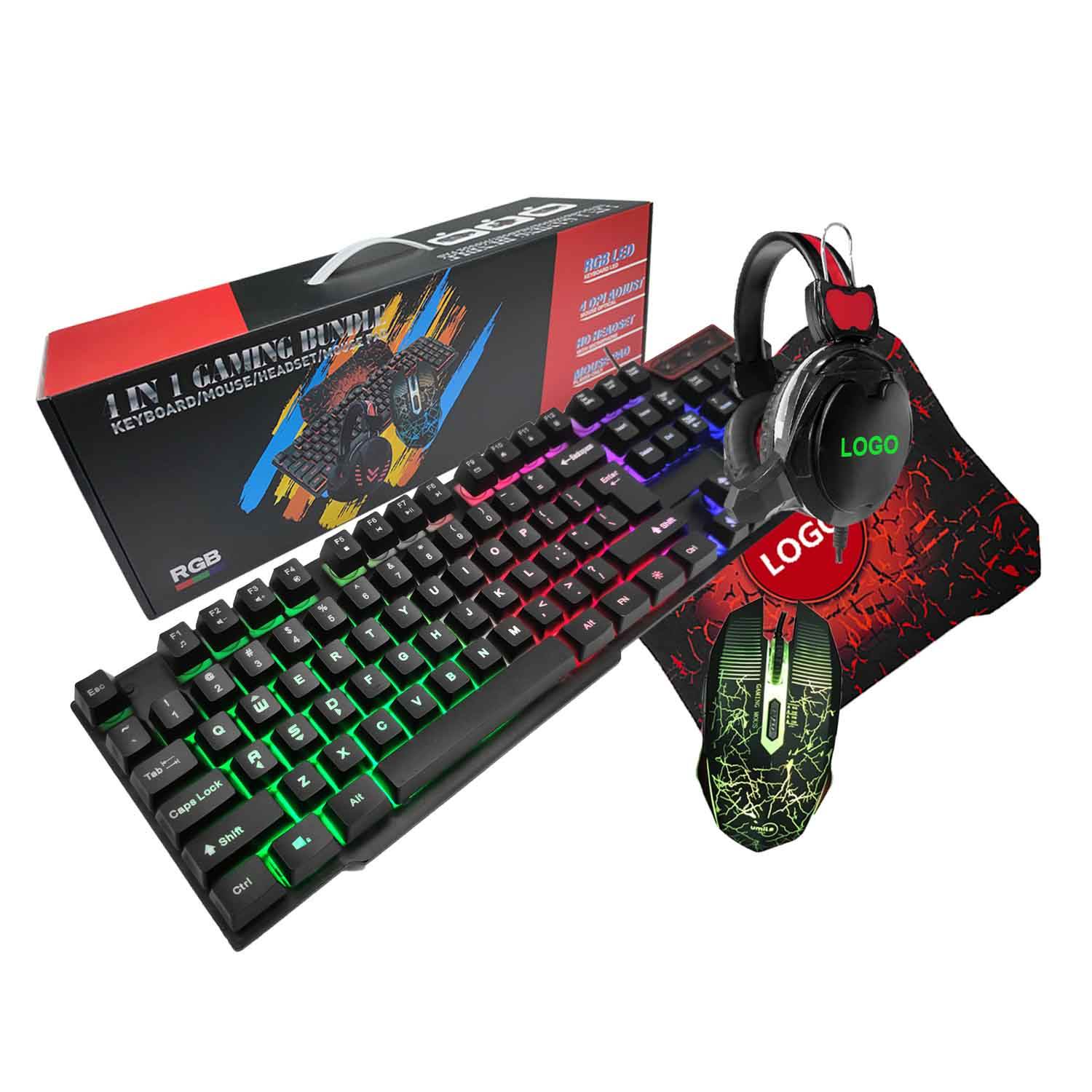 Hot sale RGB backlit gaming case keyboard and mouse headset Products ...