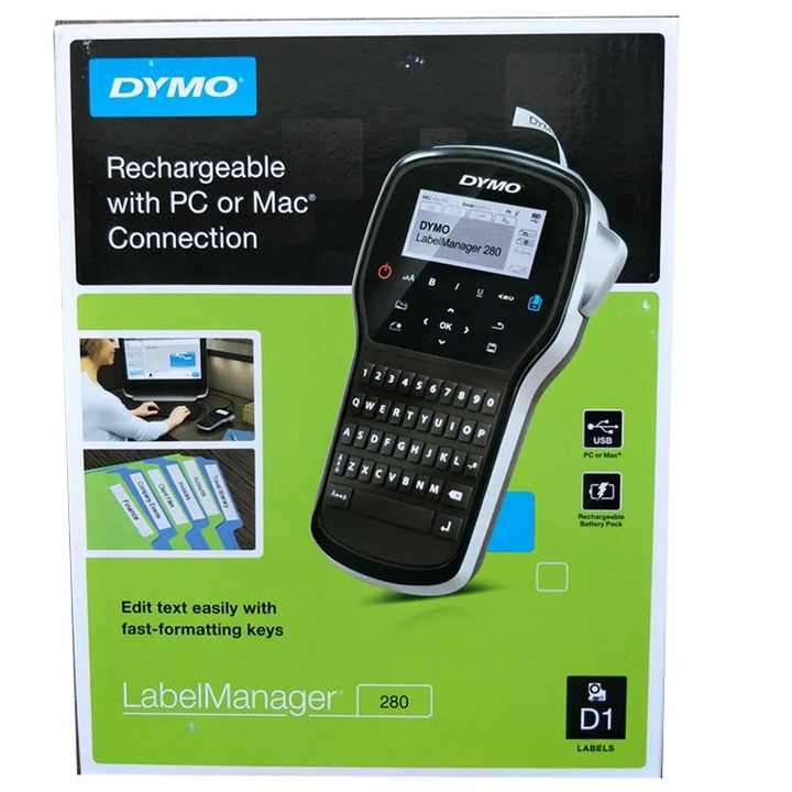 DYMO LabelManager 280 Rechargeable Portable Label Maker LM-280 Handheld Thermal Sticker Printer ...