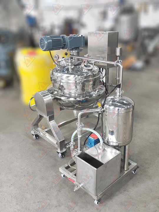 100L Electric Heating Vacuum Jacketed Cooking Kettle with Wall Scraper ...
