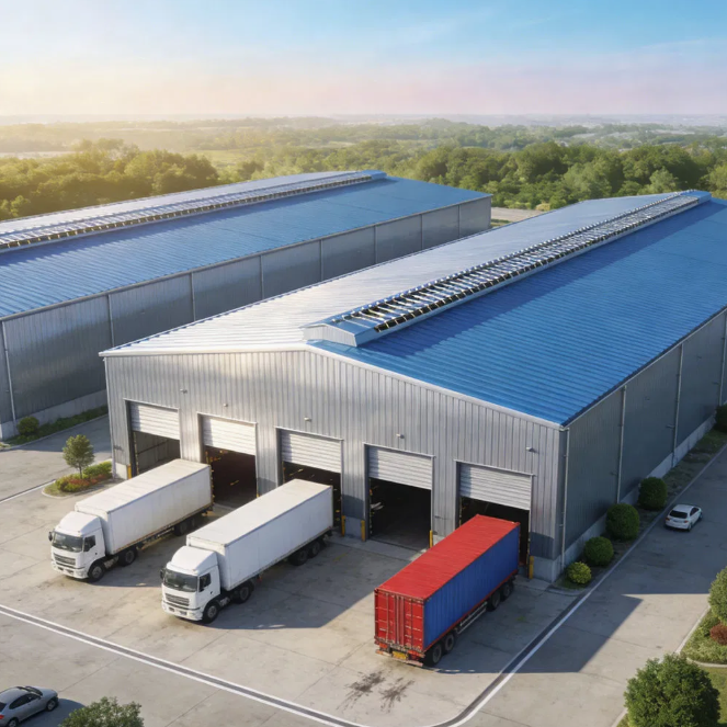 Prefab Steel Structure Logistics Warehouse Metal Factory Building Auto ...