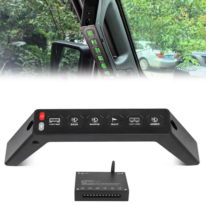 Aluminum 720W Grab Handle Switch Panel Wireless 6 Gangs Switch Panel ...