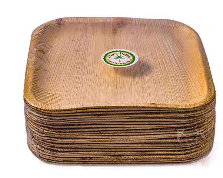 100% Natural Materials Round Rectangle Bamboo Plates Wedding Party ...