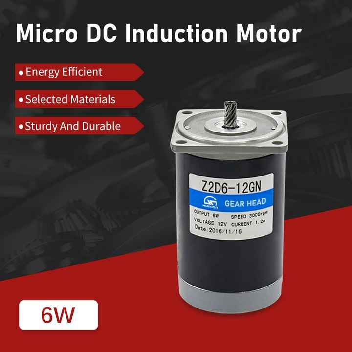 12V DC electric motor 24V micro blushed motor 6W reverse slow speed DC ...