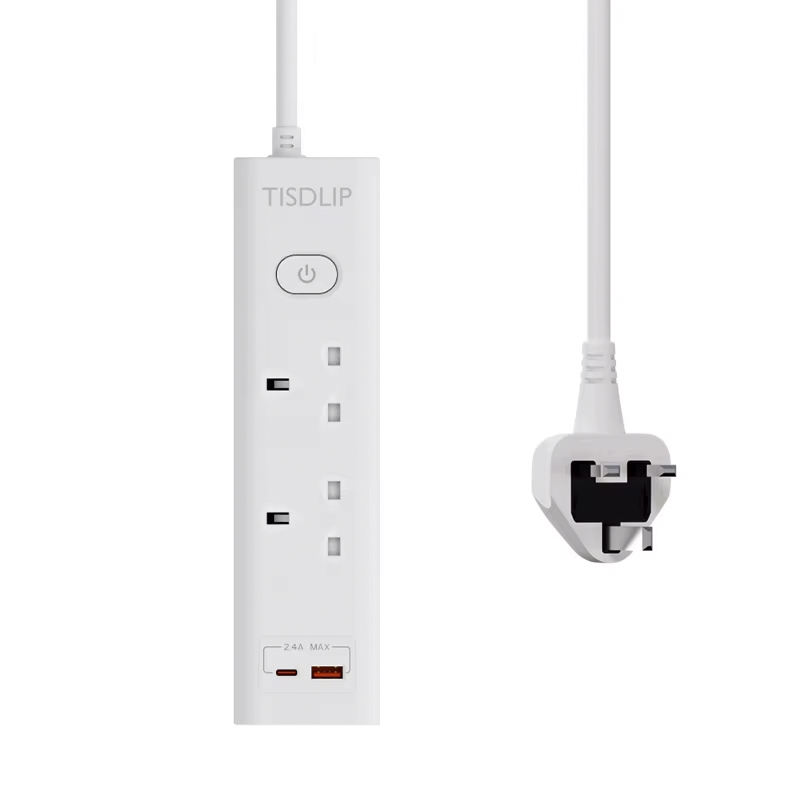 4 Gang UK Extension Lead - 13A with 2 Way & 3 USB Sockets