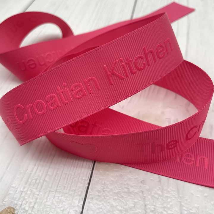 PC Ribbons Wholesale 25mm/1inch Custom Grosgrain Ribbon with 3D ...