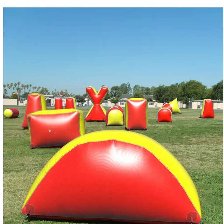 Good Inflatable Paintball Bunker CS Obstacles Game Arena Interactive ...