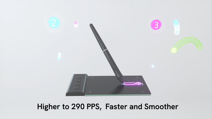 Weigh 82.5g VEIKK VK430 Graphic Drawing Pen Tablet With 4 Shortcut Keys ...