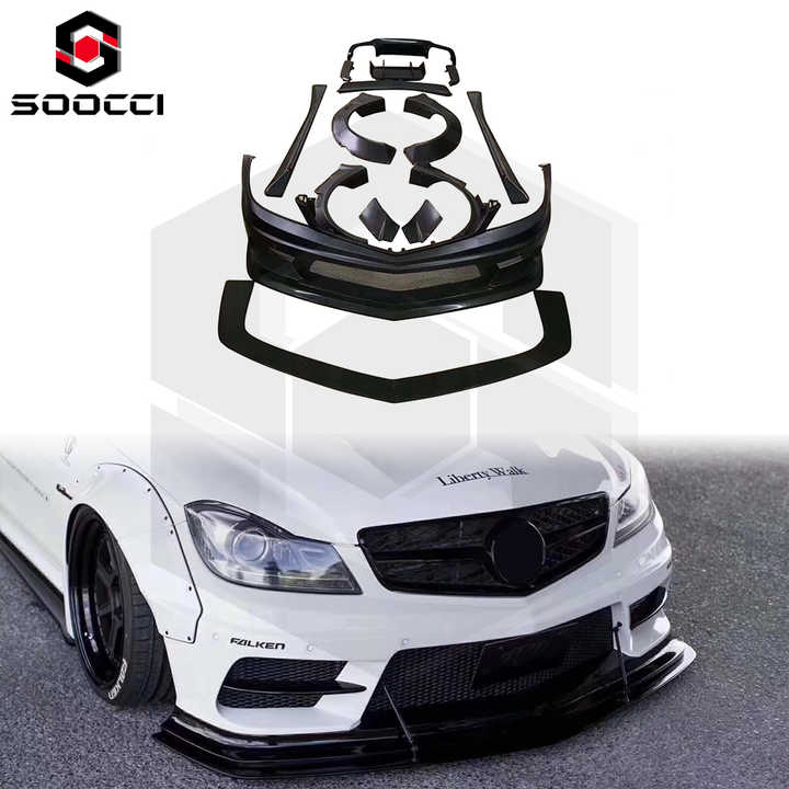 LB Style Wide Body Kit for Mercedes-Benz W204 AMG C63 C-Class High ...