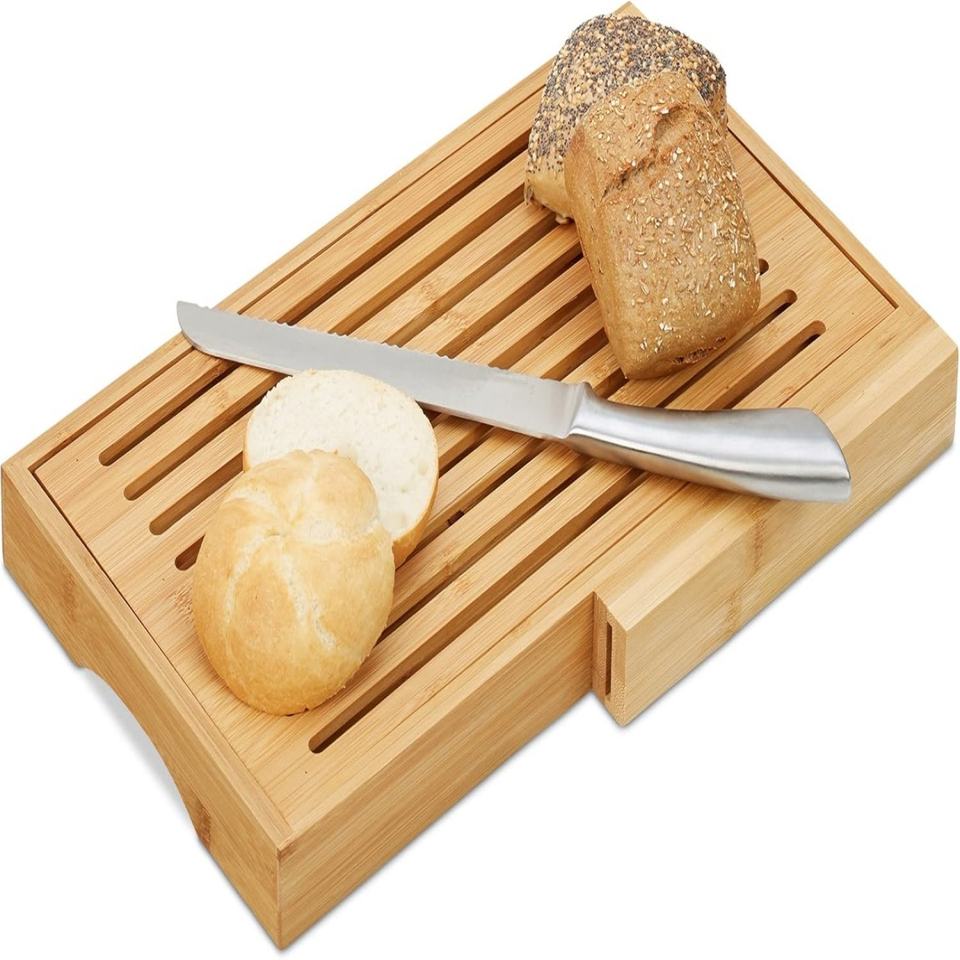 Bread Chopping Board Practical Bread Board with Stainless Steel Knife ...