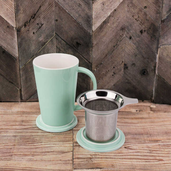 Teapot Filter Infuser Tea Strainer Eco-Friendly with Lid Stainless ...