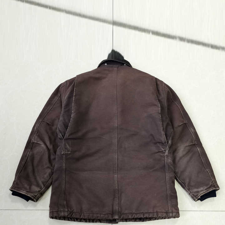 Distress Heavy Duck Canvas Work Jacket With Lined Vintage Worker Coat ...