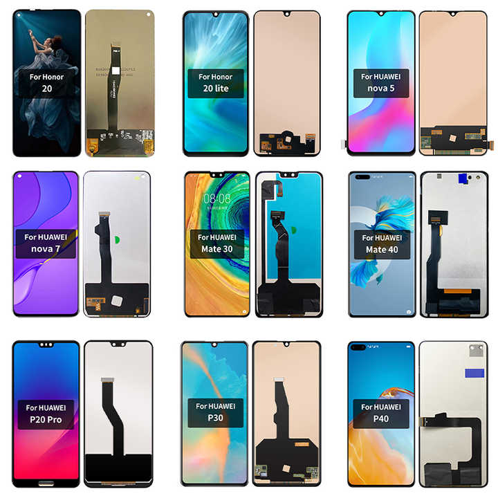 Mobile Phone Lcds for Huawei Mate 10, 20, 30 Pro & Nova 5t, 3i, 7