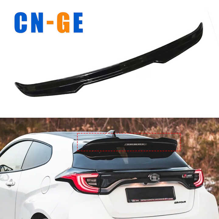CNGE Gloss Black ABS Roof Spoiler Extension for Toyota Yaris GR 2020 ...