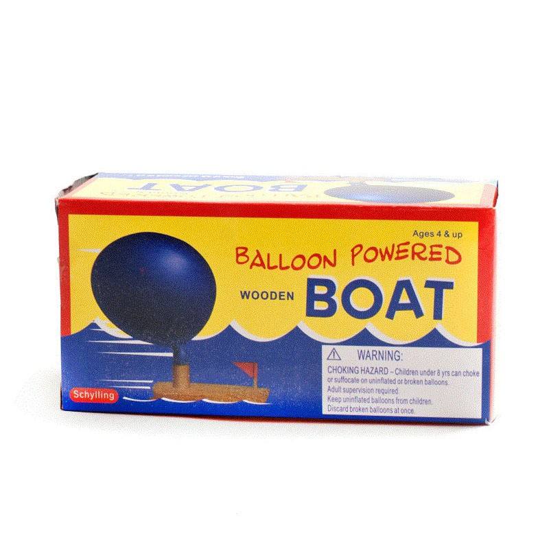 Wooden Balloon Powered Boat Science Experiment Kit Physics Learning Toy ...