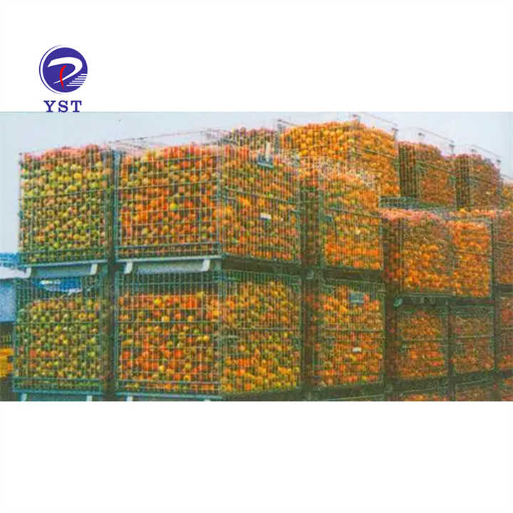 Galvanized Folding Stackable Transport Potato Onion Storage Mesh Cages
