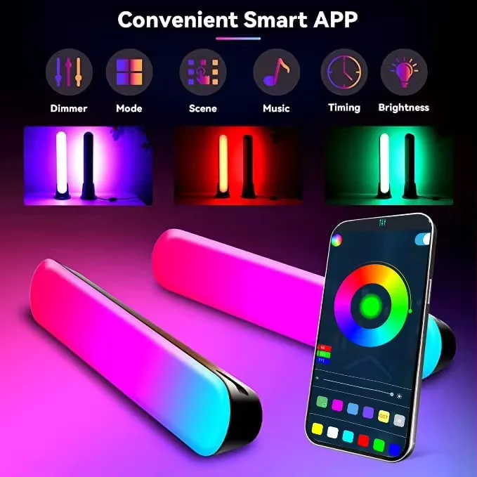 24-Keys IR Remote Control RGB Strip USB Rechargeable Modern PVC Desk ...