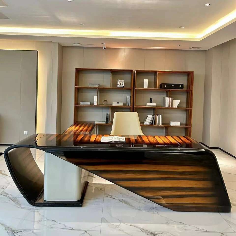 Italian Luxury Solid Wood Manager Office Desk for Ceo Office Building ...