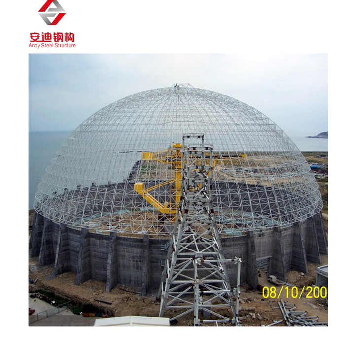 Galvanized Steel Space Grid Frame Truss Dome Structure