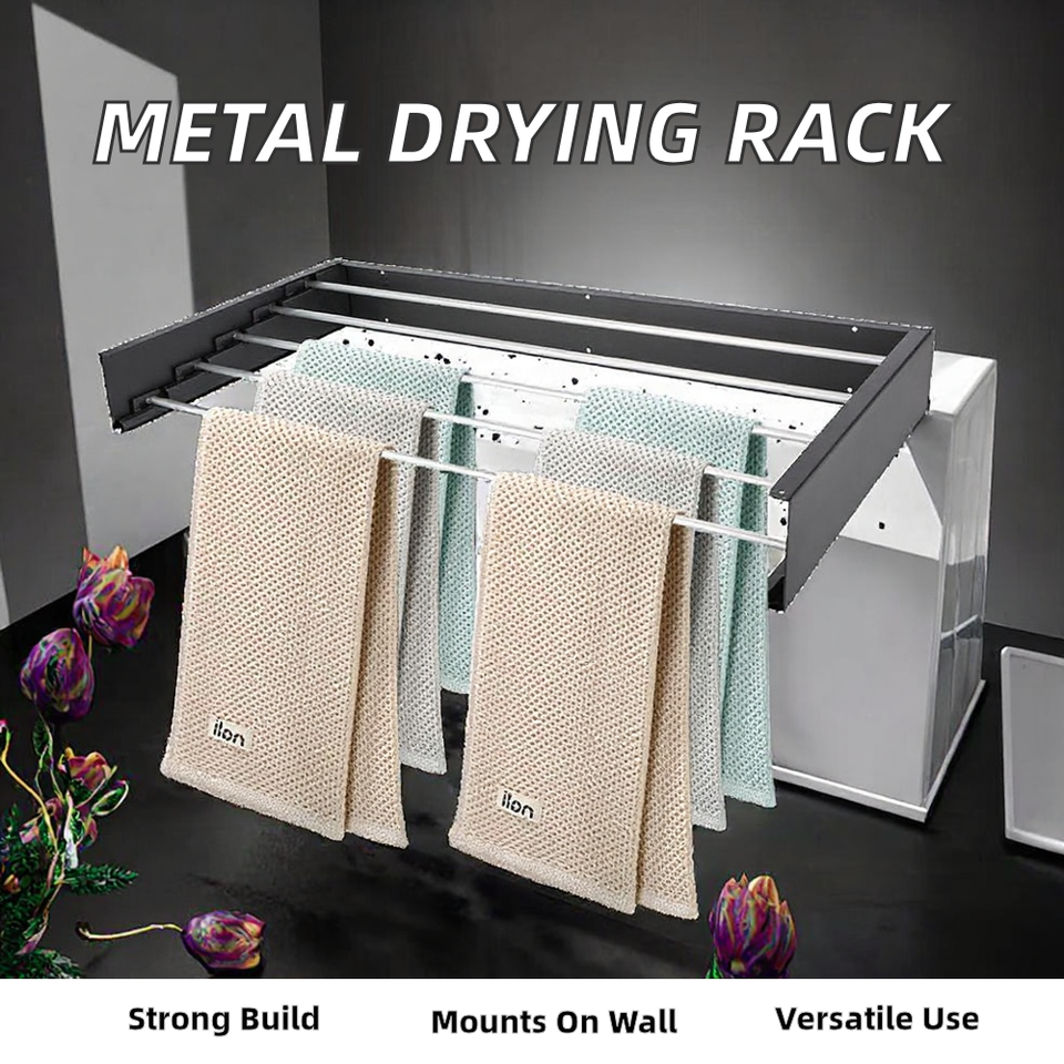 Japan RV Clothes Drying Rack Modern Foldable Iron Wall Mounted Hidden ...