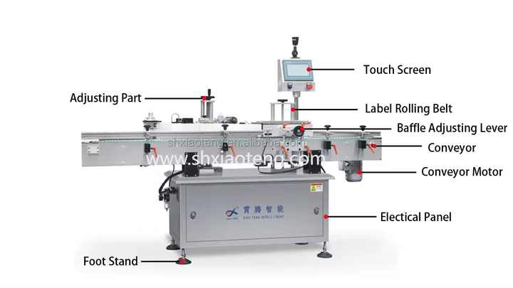 label printing machine roll sticker type labeling machine for round ...