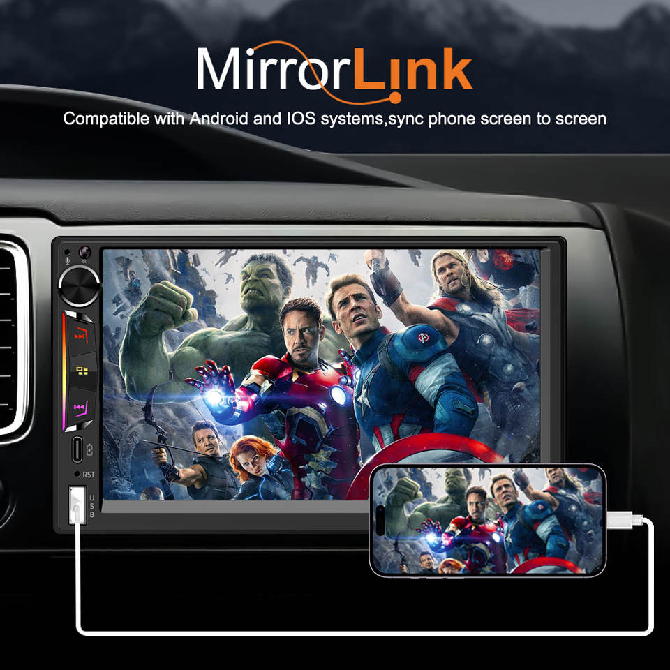 7-Inch Universal Android GPS Car Player DSP CarPlay Android Auto ...