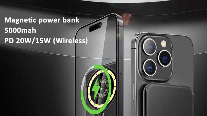 Zogi Magnetic Wireless Power Bank - 5000mah & 15W Fast Charge