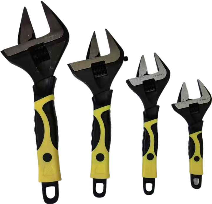 Deep Jaw Wide Opening Spanner Lightweight Plumbing Stubby Adjustable ...