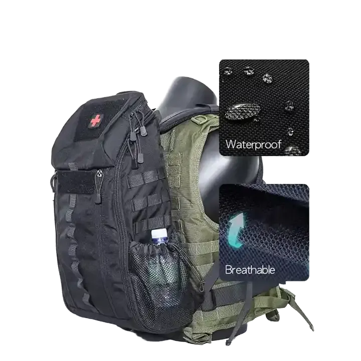Unisex Outdoor Tactical First Aid Kit Backpack PVC Lined Camouflage ...
