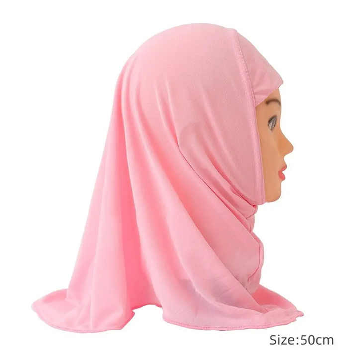 Wholesale Muslim Girls Kids Hijab Cap Islamic Scarf Shawls Soft Stretch ...