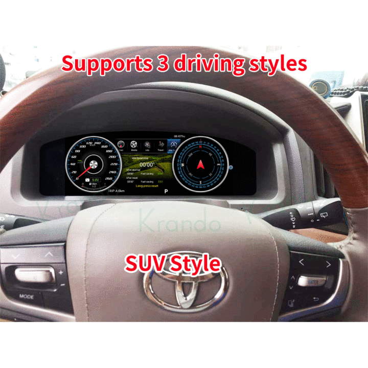 Krando Linux Intelligent Cockpits Instrument Panel for Toyota Land ...