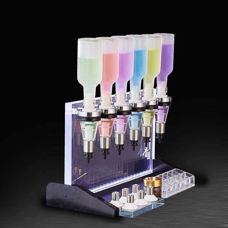 Manual 6 Head Perfume Dispenser - Elegant Display Solution