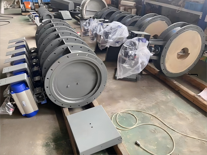 High-Temperature RTO Refractory Electric Flue Butterfly Valve High ...